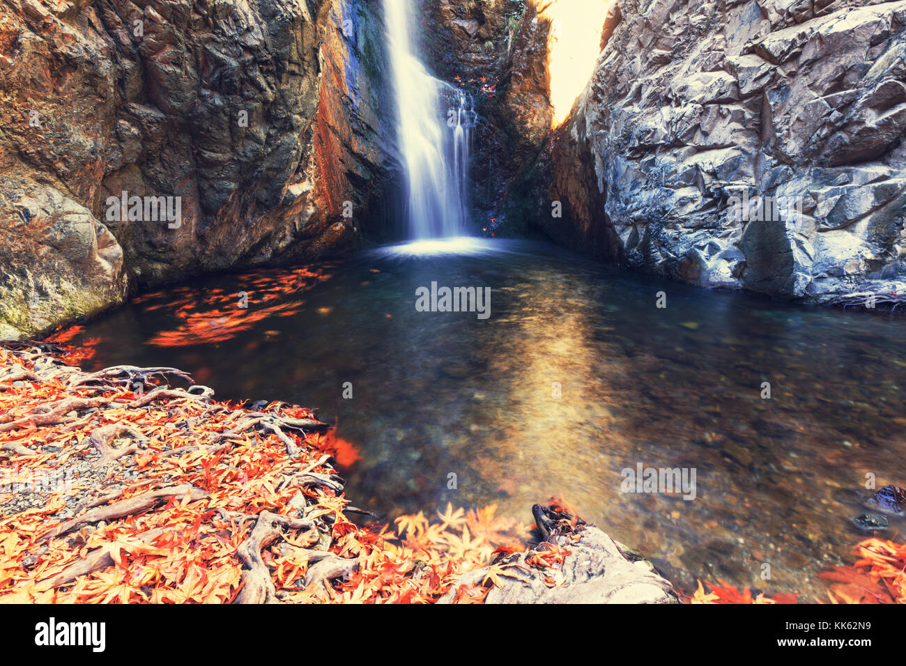 Waterfall in Cyprus Stock Photo - Alamy