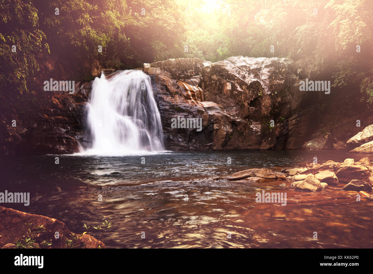 Waterfall on Sri Lanka,Horton Place Stock Photo - Alamy
