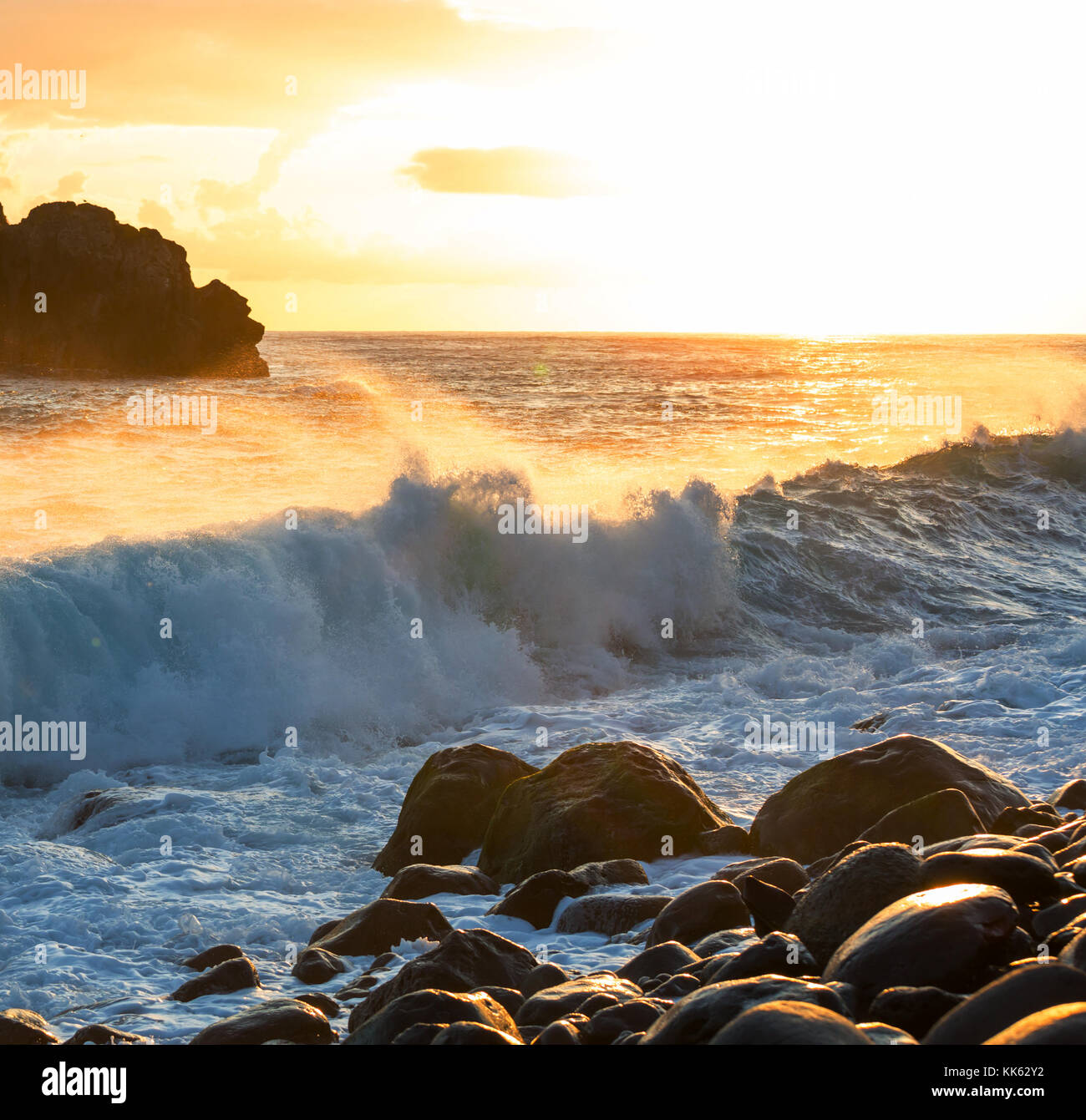Wave on the beach Stock Photo - Alamy