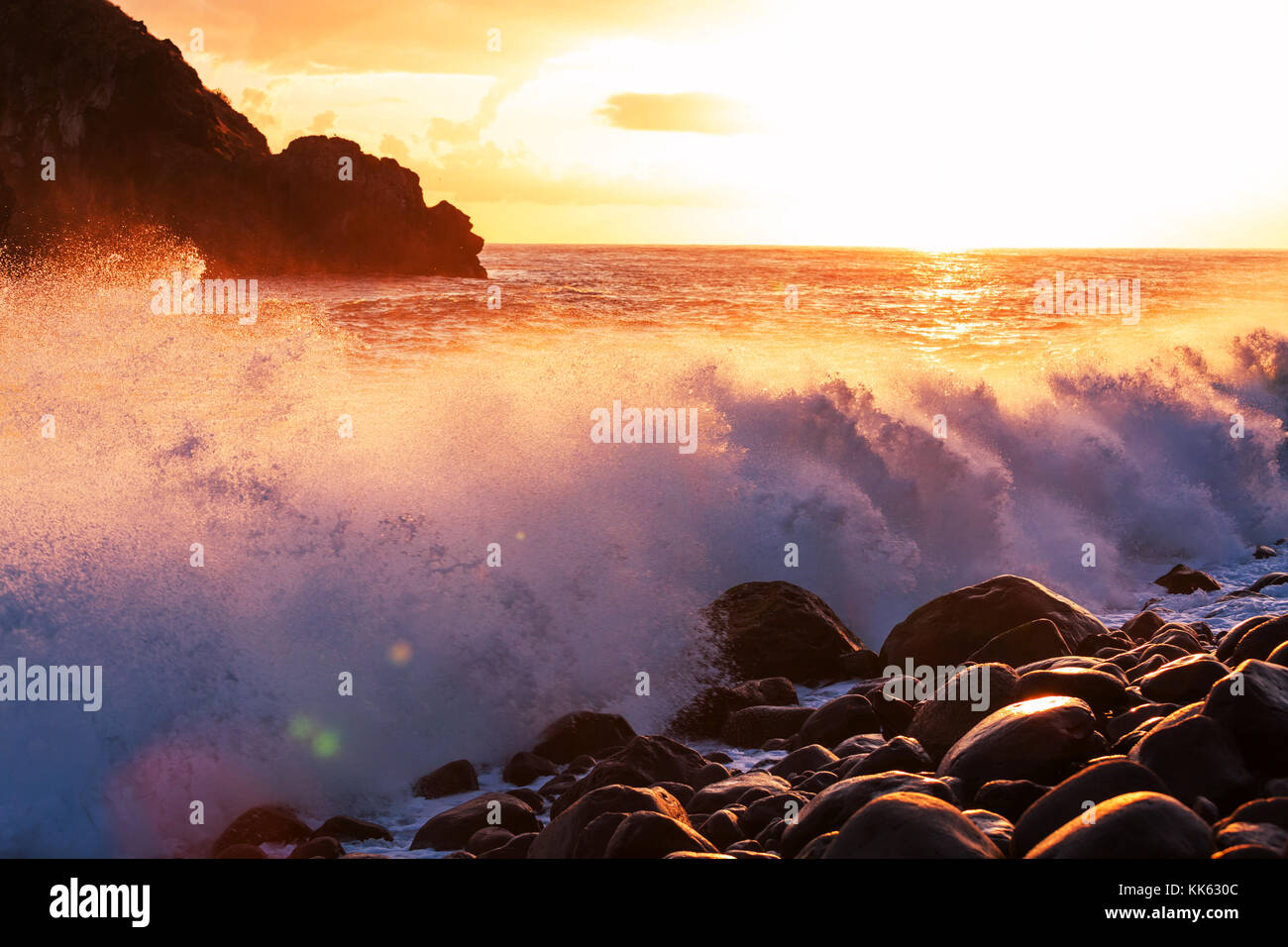 Wave on the beach Stock Photo - Alamy