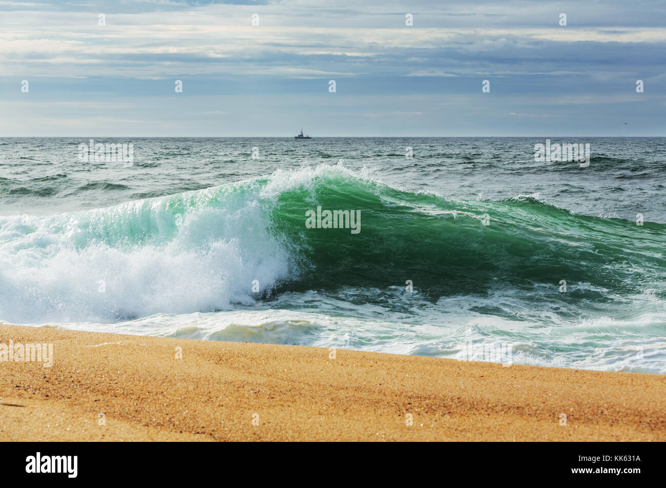 Wave on the beach Stock Photo - Alamy