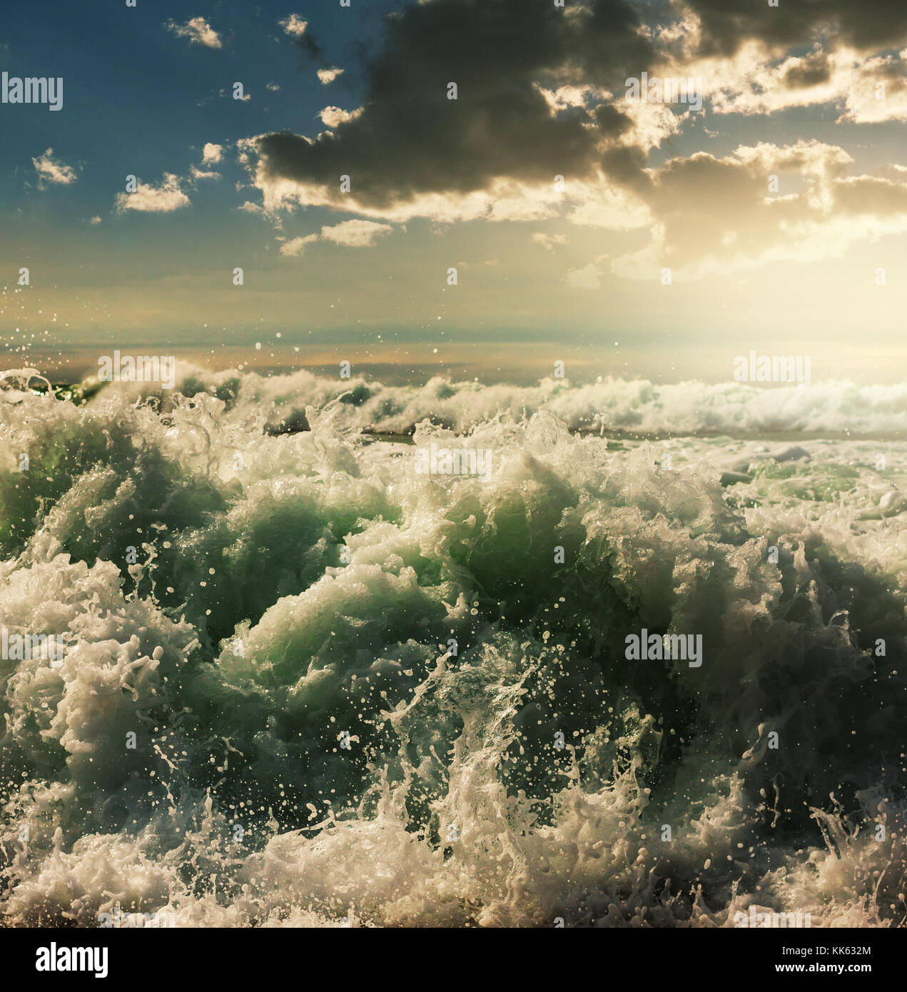 Wave on the beach Stock Photo - Alamy