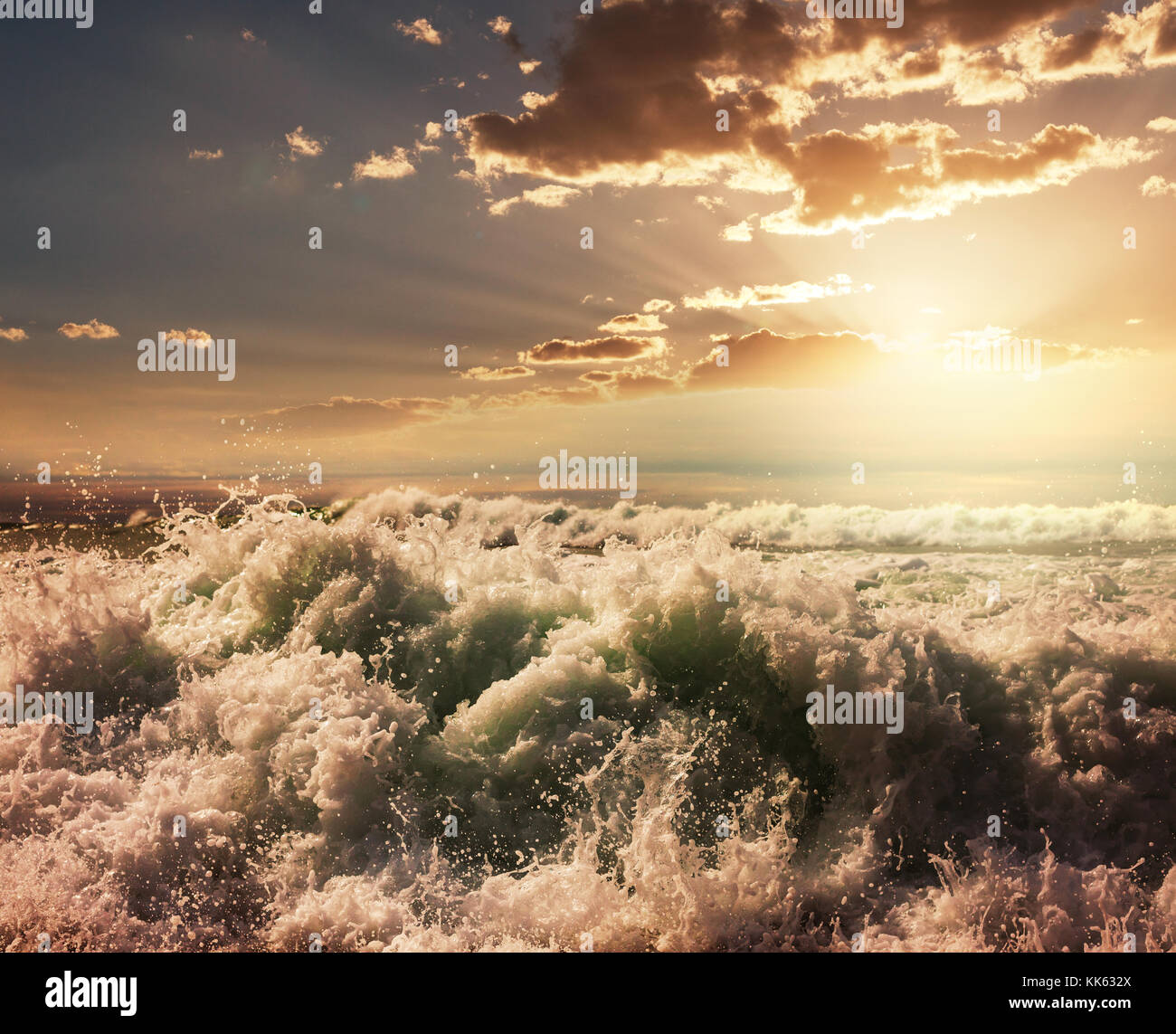 Wave on the beach Stock Photo - Alamy