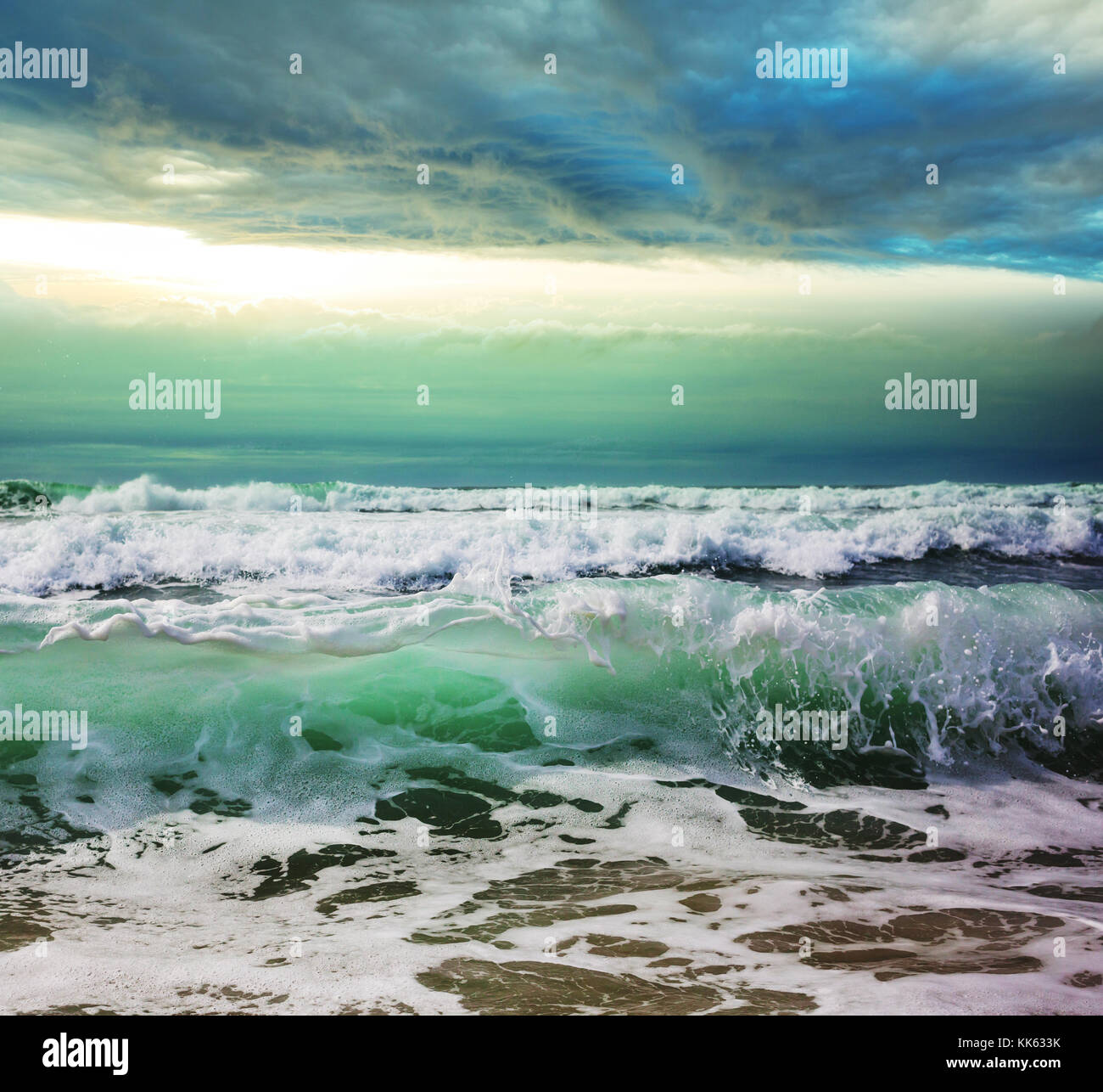 Wave on the beach Stock Photo - Alamy