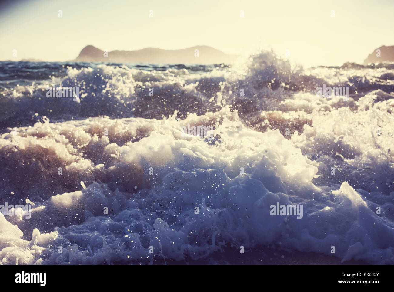 Wave on the beach Stock Photo - Alamy