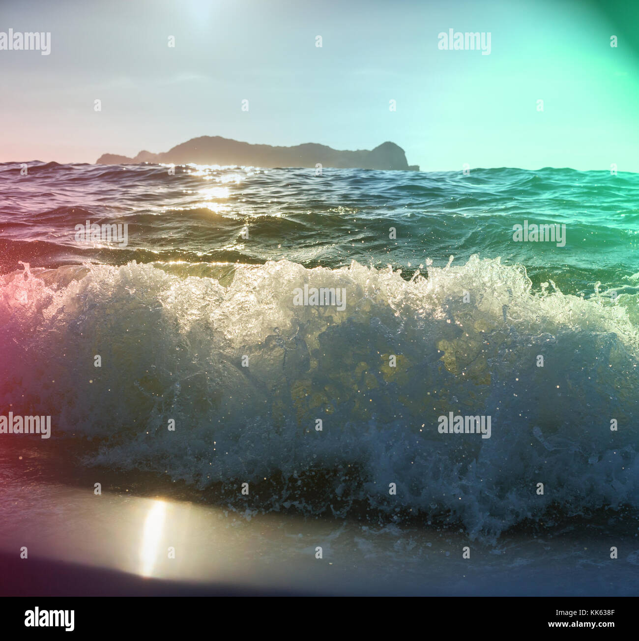 Wave on the beach Stock Photo - Alamy