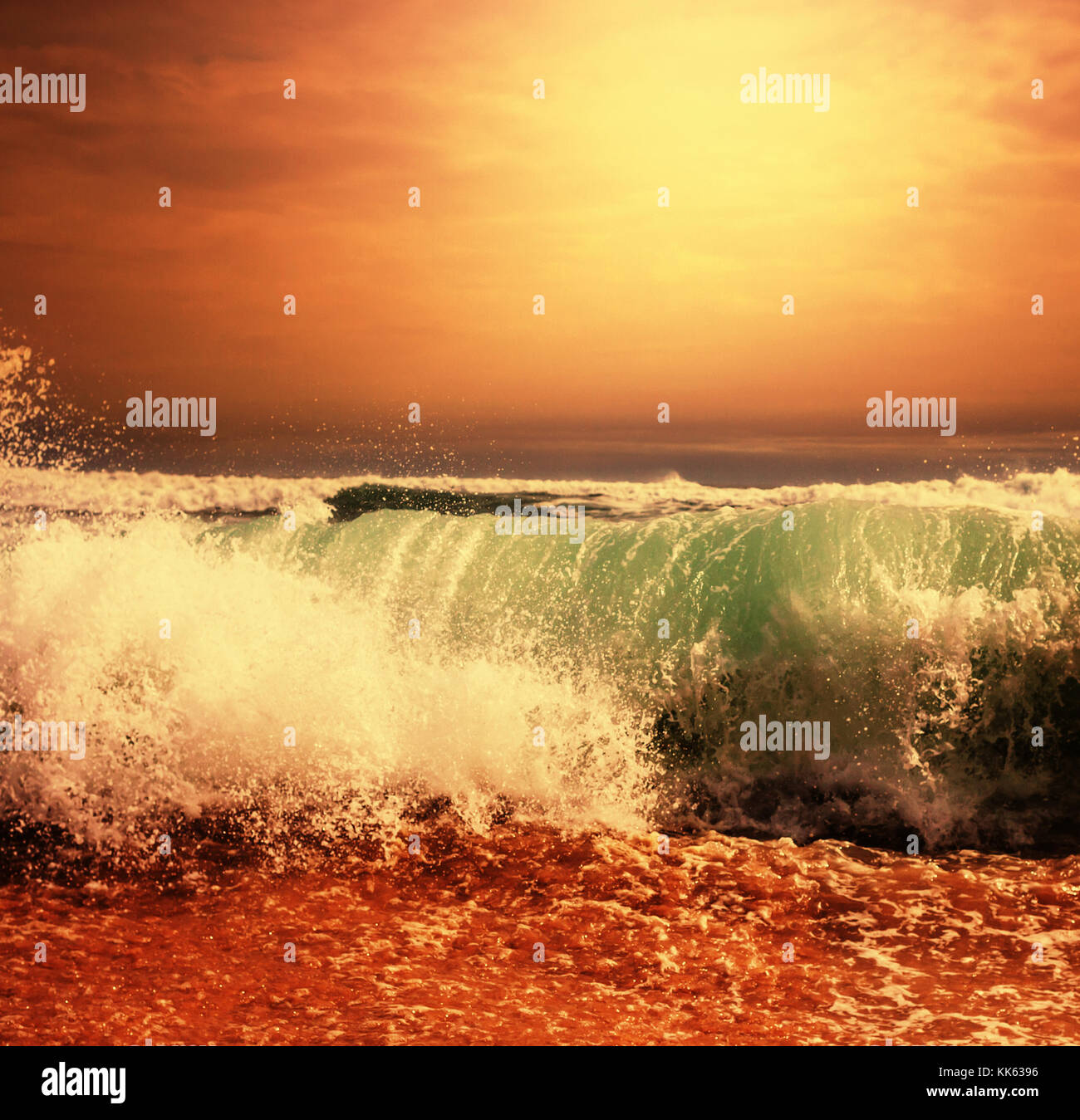 Wave on the beach Stock Photo - Alamy