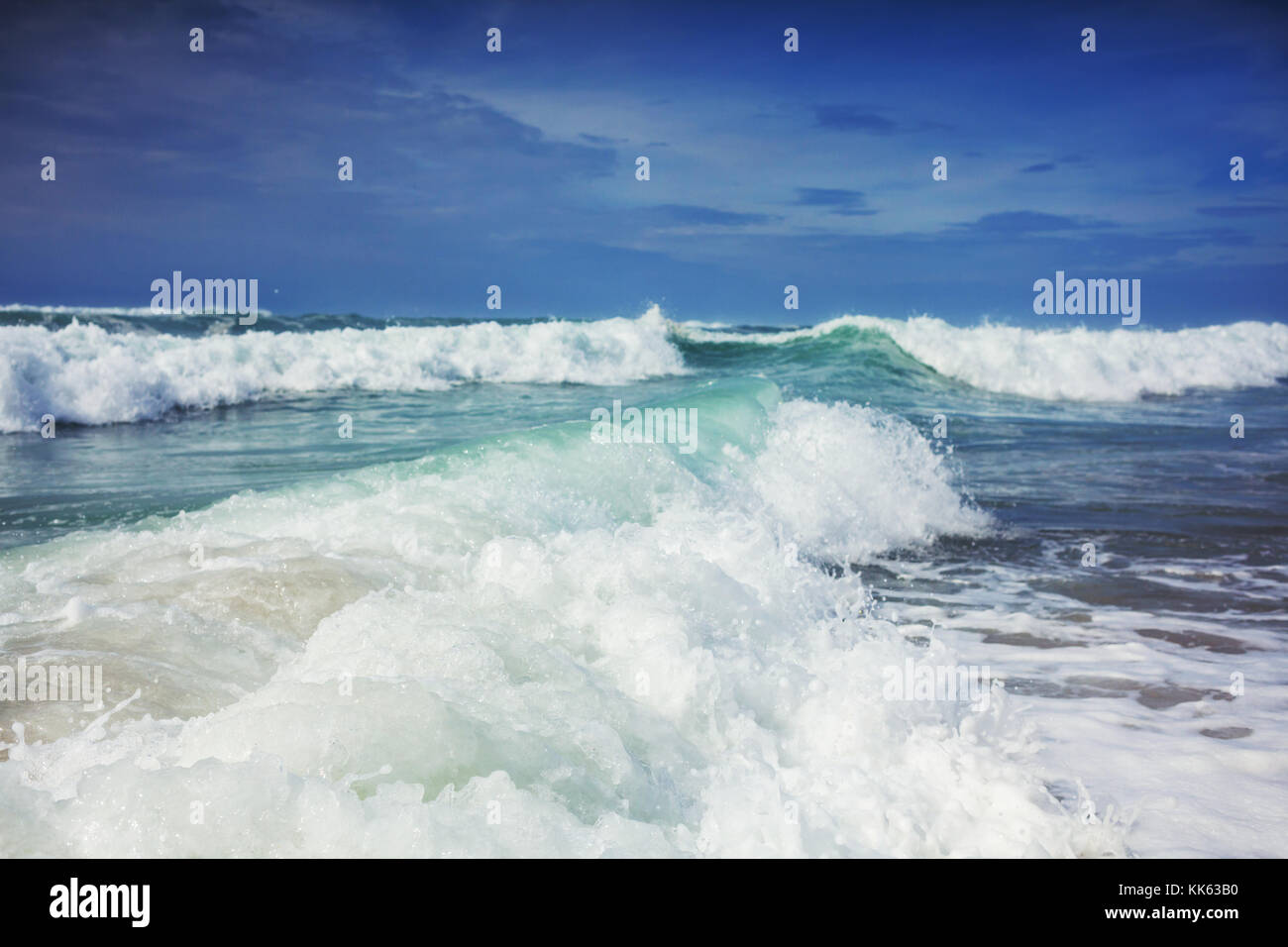 Wave on the beach Stock Photo - Alamy