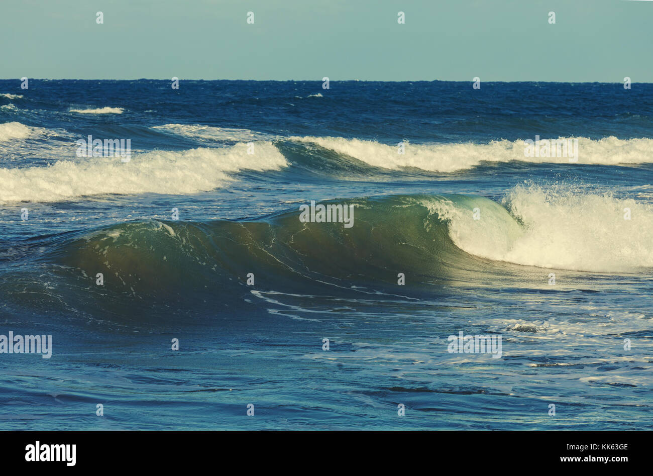 The wave on the beach Stock Photo - Alamy