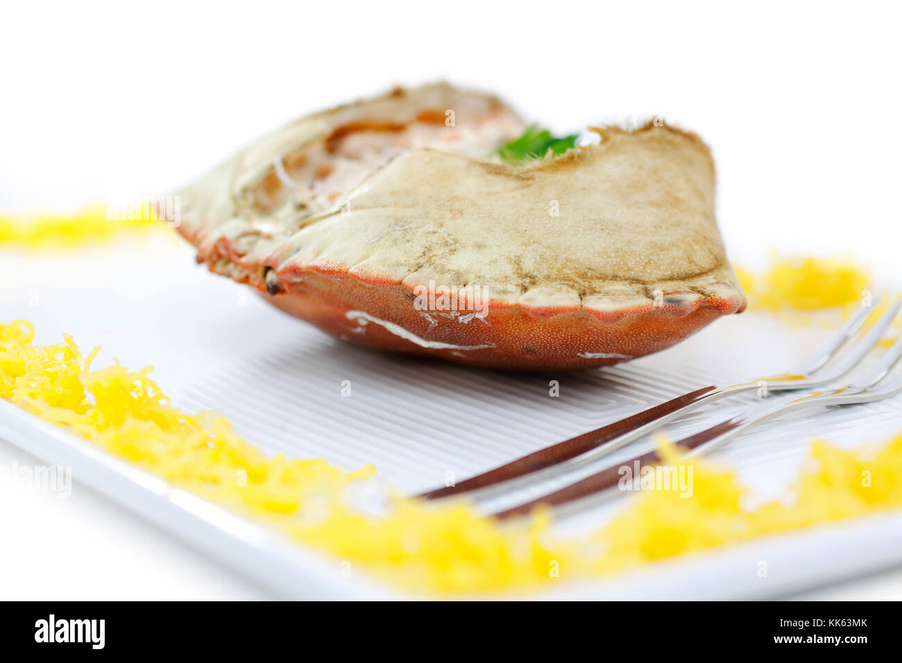 Prepared crab ready to eat for fancy dinner Stock Photo - Alamy