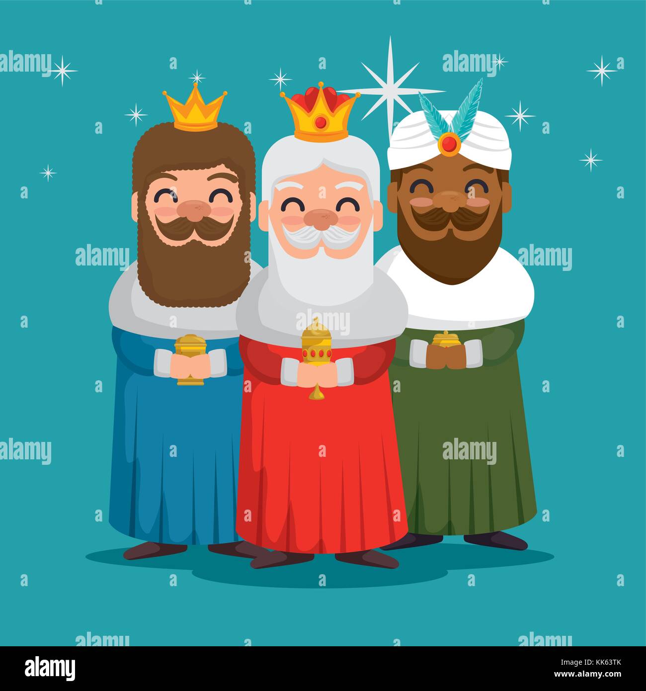 the three magic kings of orient cartoons Stock Vector Image & Art - Alamy