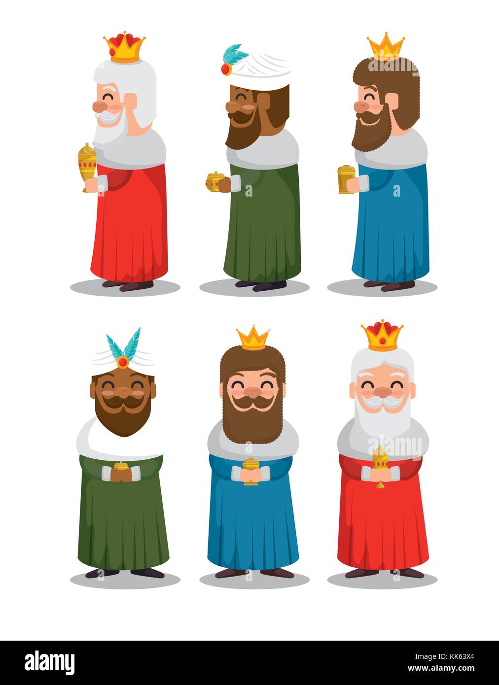 the three magic kings of orient cartoons Stock Vector Image & Art - Alamy