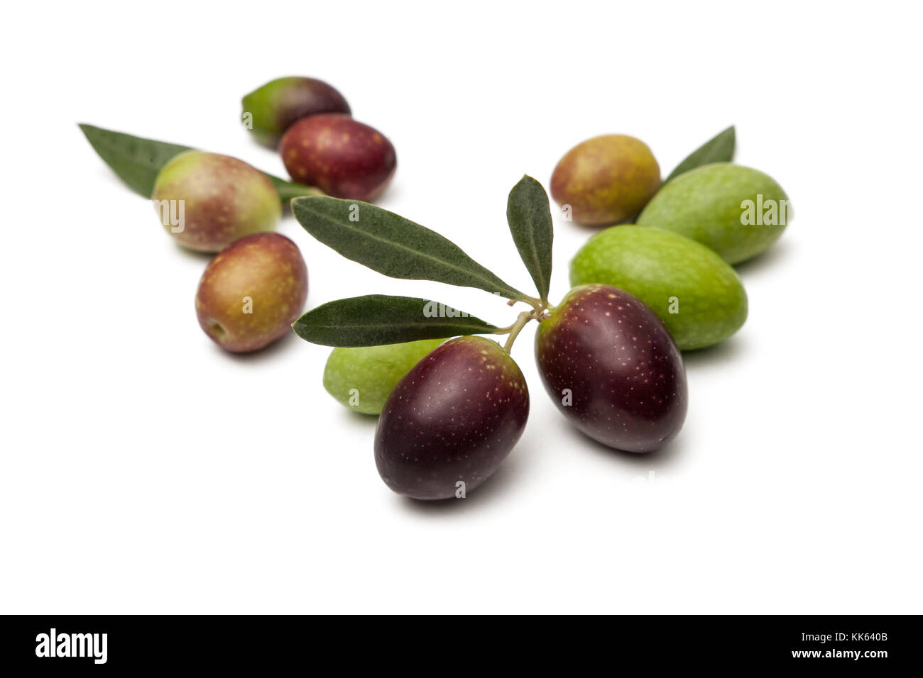 Olives isolated on white background. View from above Stock Photo - Alamy
