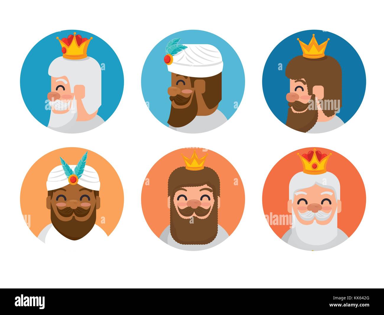 the three magic kings of orient cartoons Stock Vector Image & Art - Alamy
