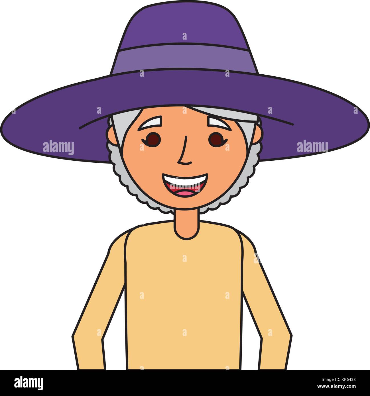 Old Woman Portrait Lady Grandma Cartoon Stock Vector Image And Art Alamy