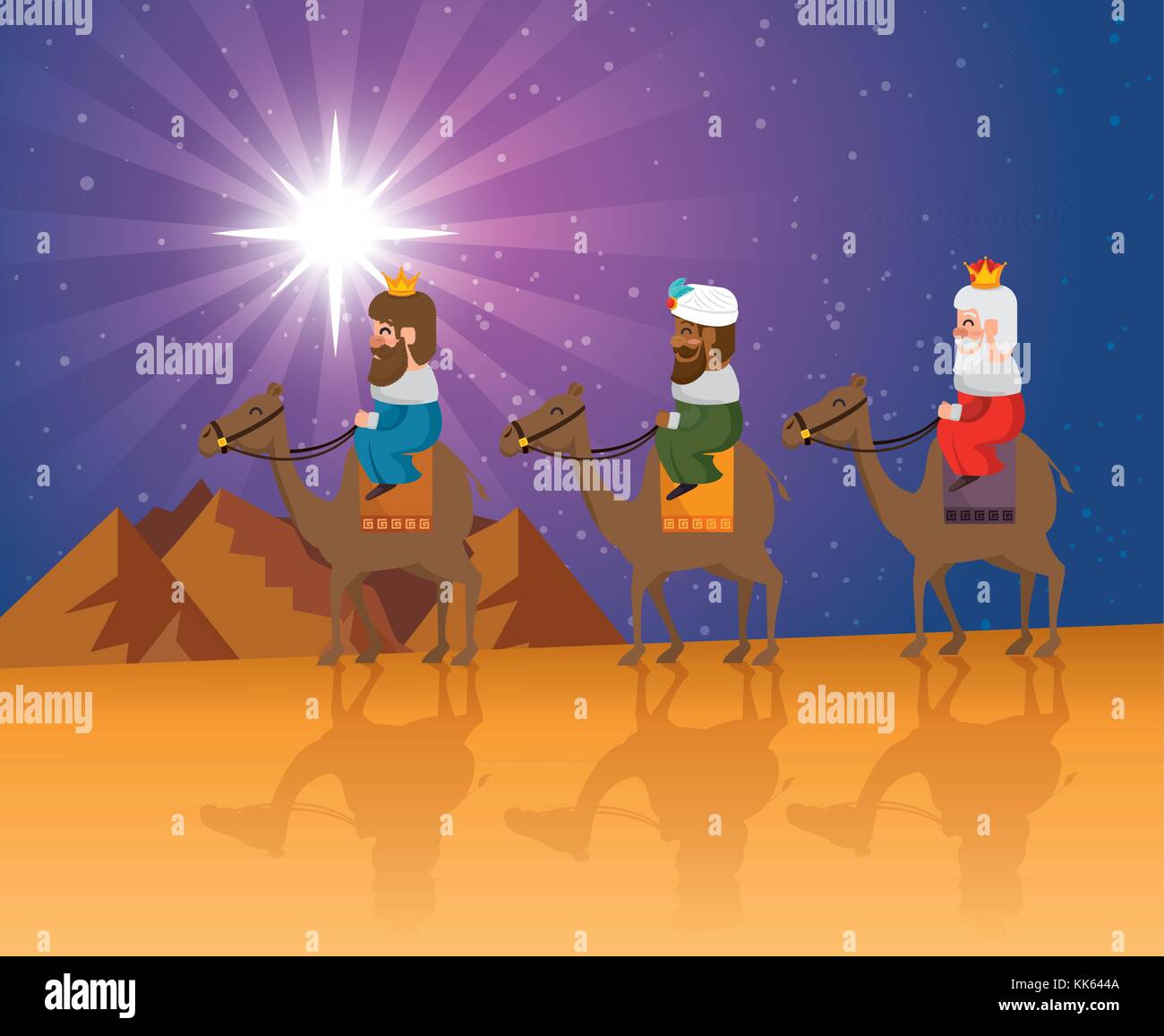 the three magic kings of orient cartoons Stock Vector Image & Art - Alamy