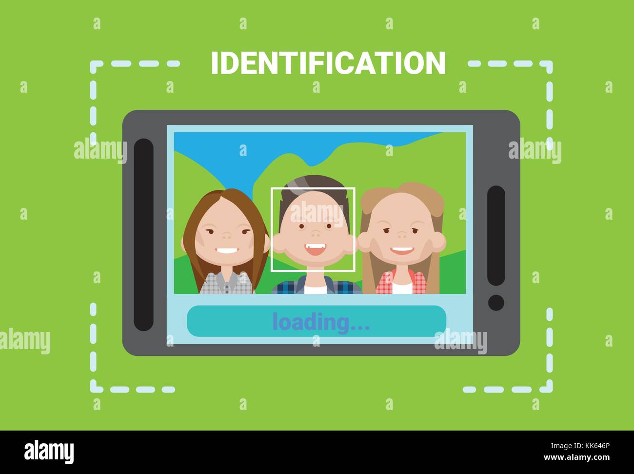 Digital Tablet Scanning User Face Loading Identification System Access ...