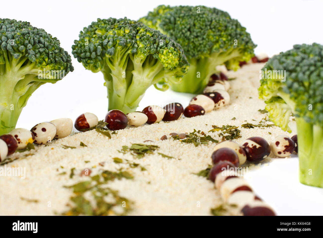 Rural path made with food isolated on white background Stock Photo - Alamy
