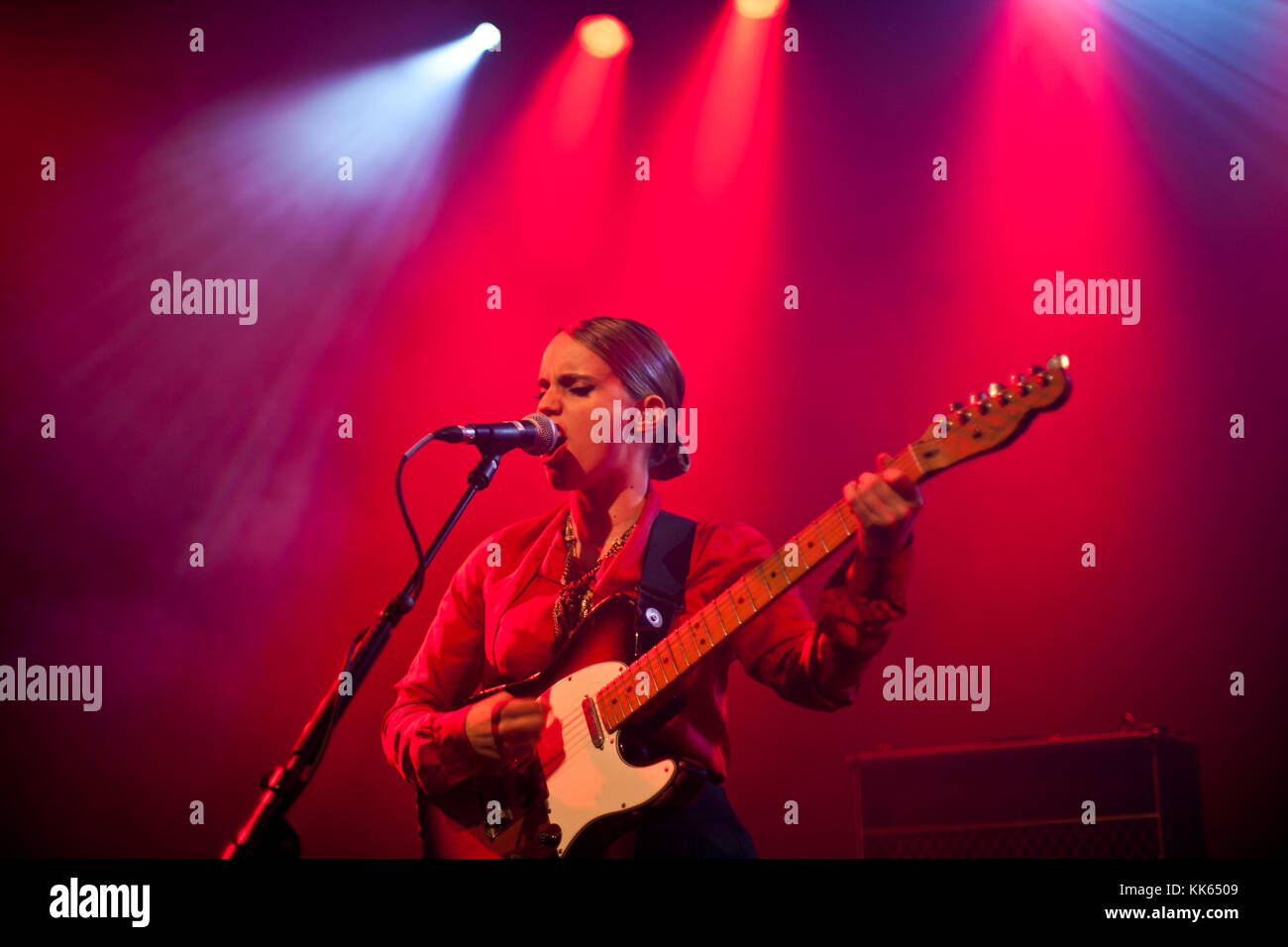 The English singer, songwriter and musician Anna Calvi performs a live ...