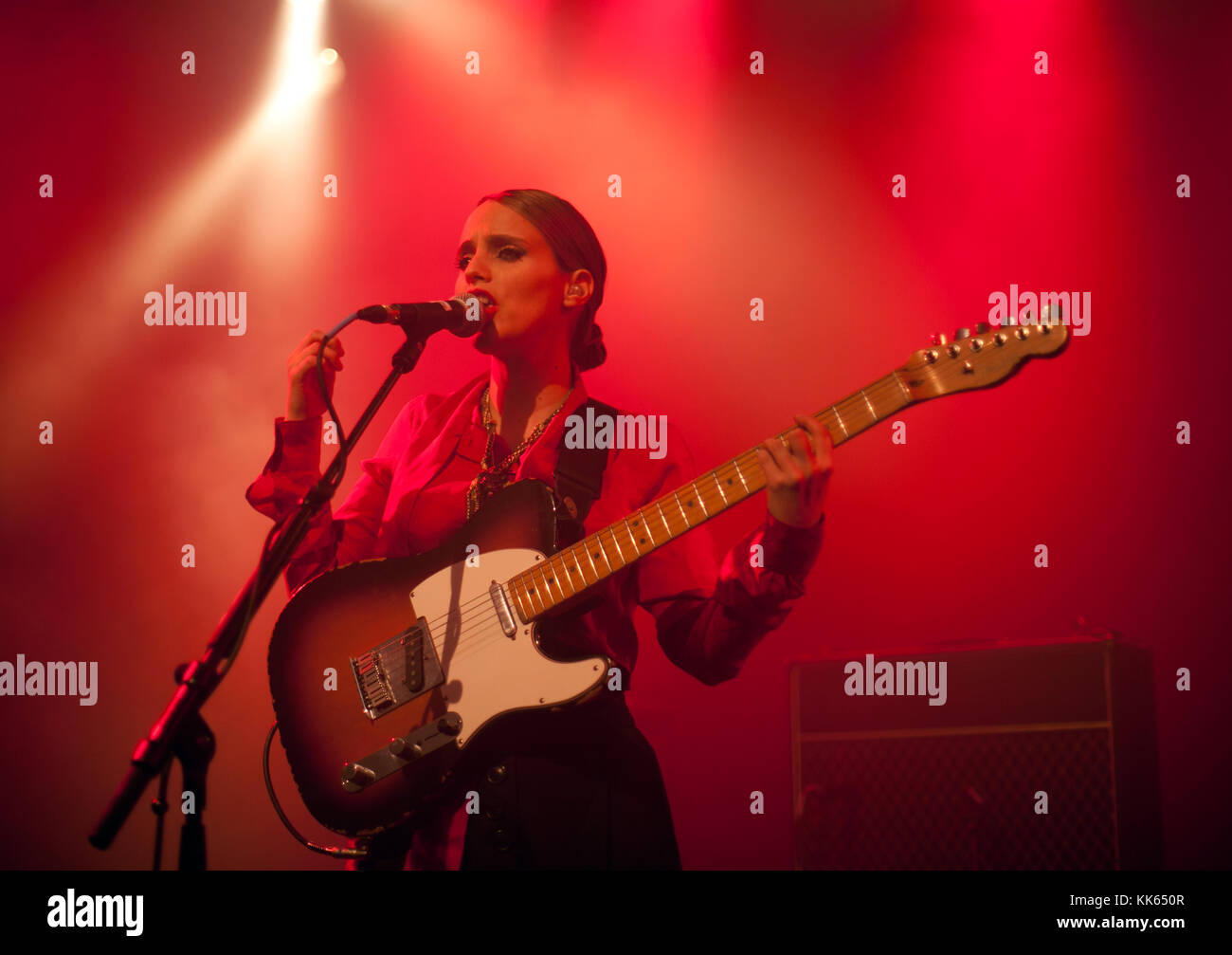 The English singer, songwriter and musician Anna Calvi performs a live ...