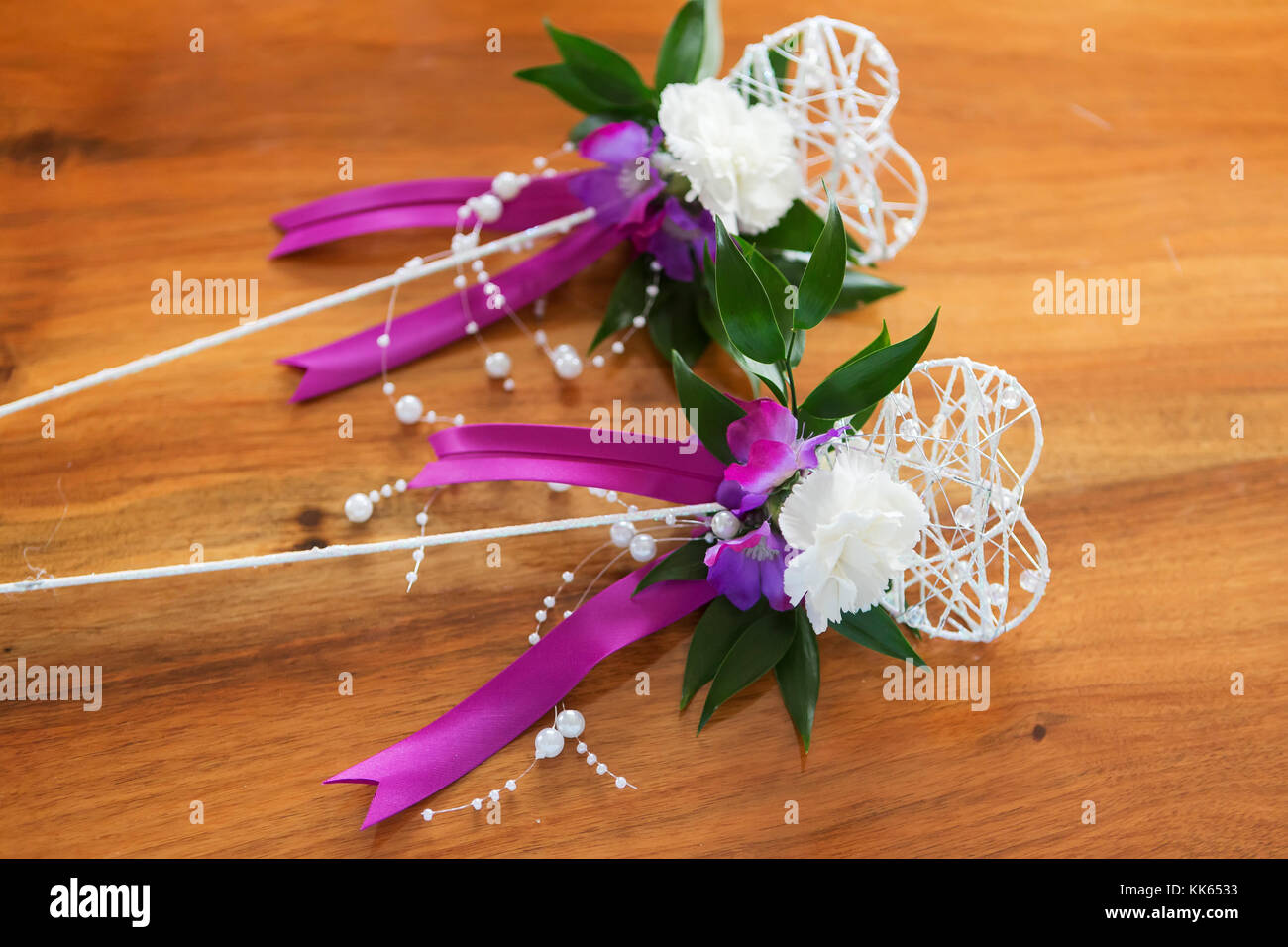 set of flower bouques for the bridal party Stock Photo - Alamy