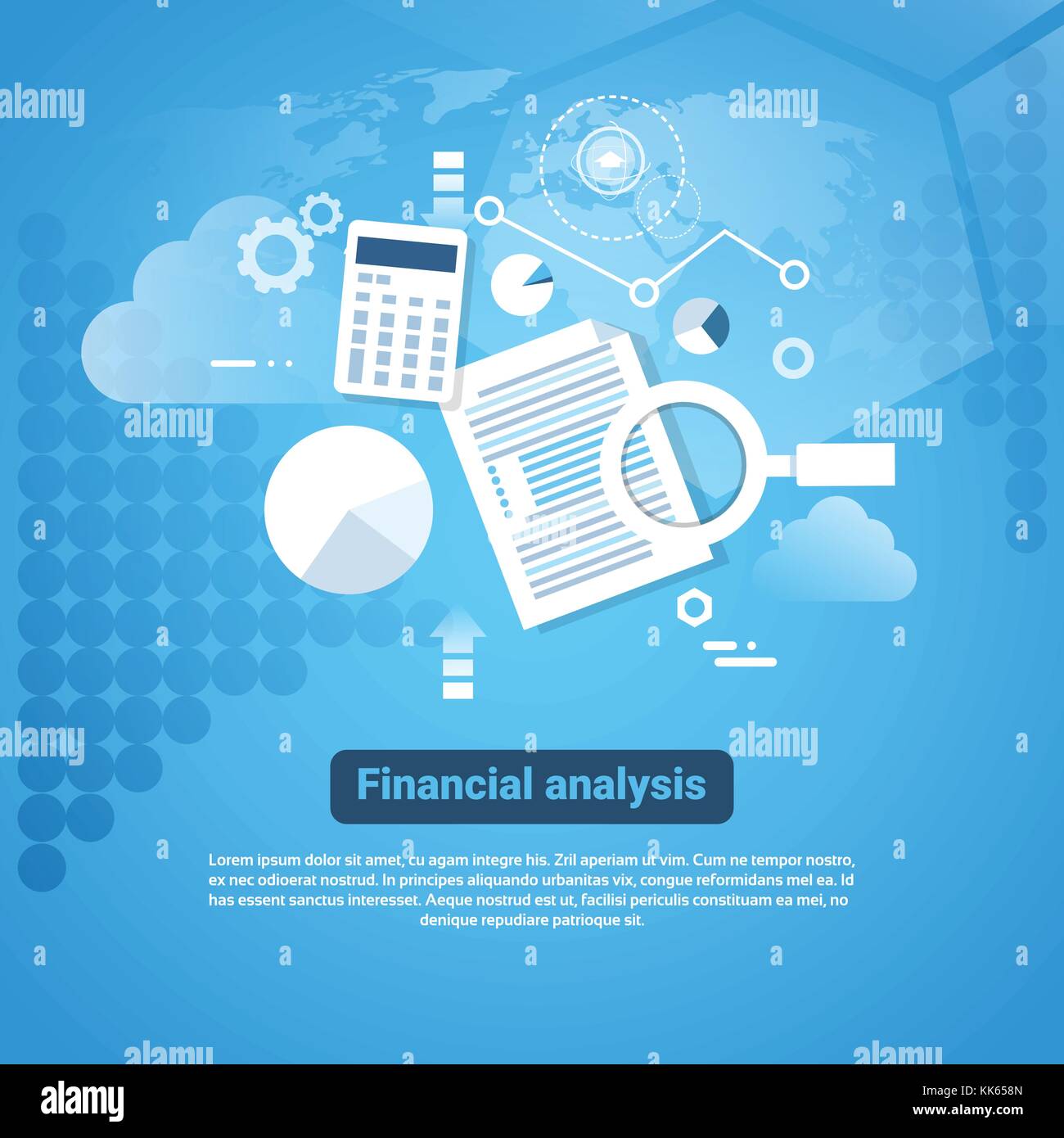 Template Web Banner With Copy Space Financial Analysis Concept Stock ...
