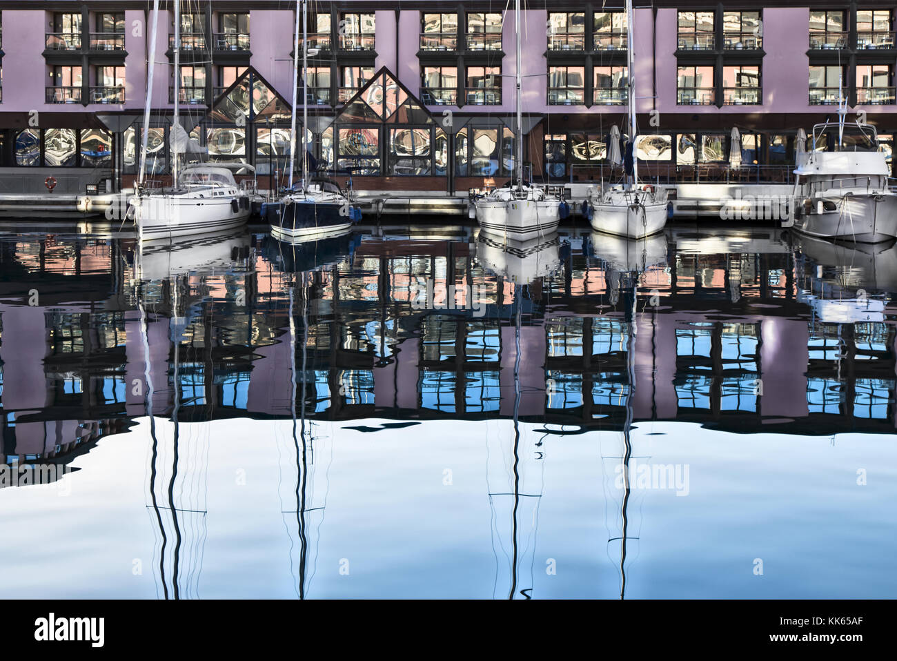 Night panorama of ancient Genova harbor Stock Photo - Alamy