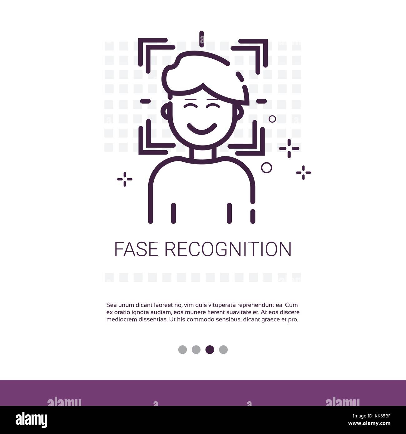 Face Recognition Biometric Security System Web Banner With Copy Space ...