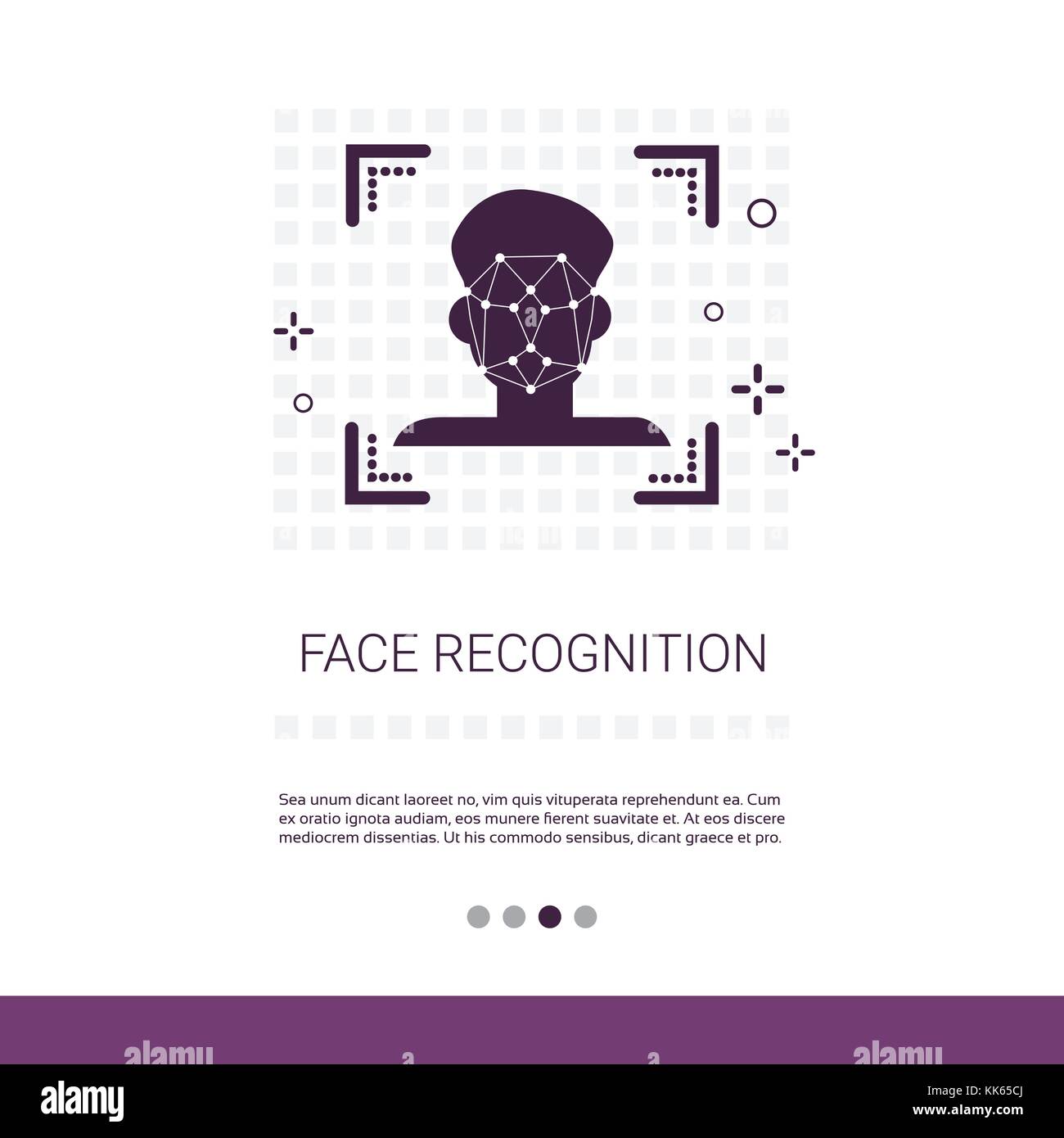 Face Scan System Recognition Biometric Identification Concept Web ...