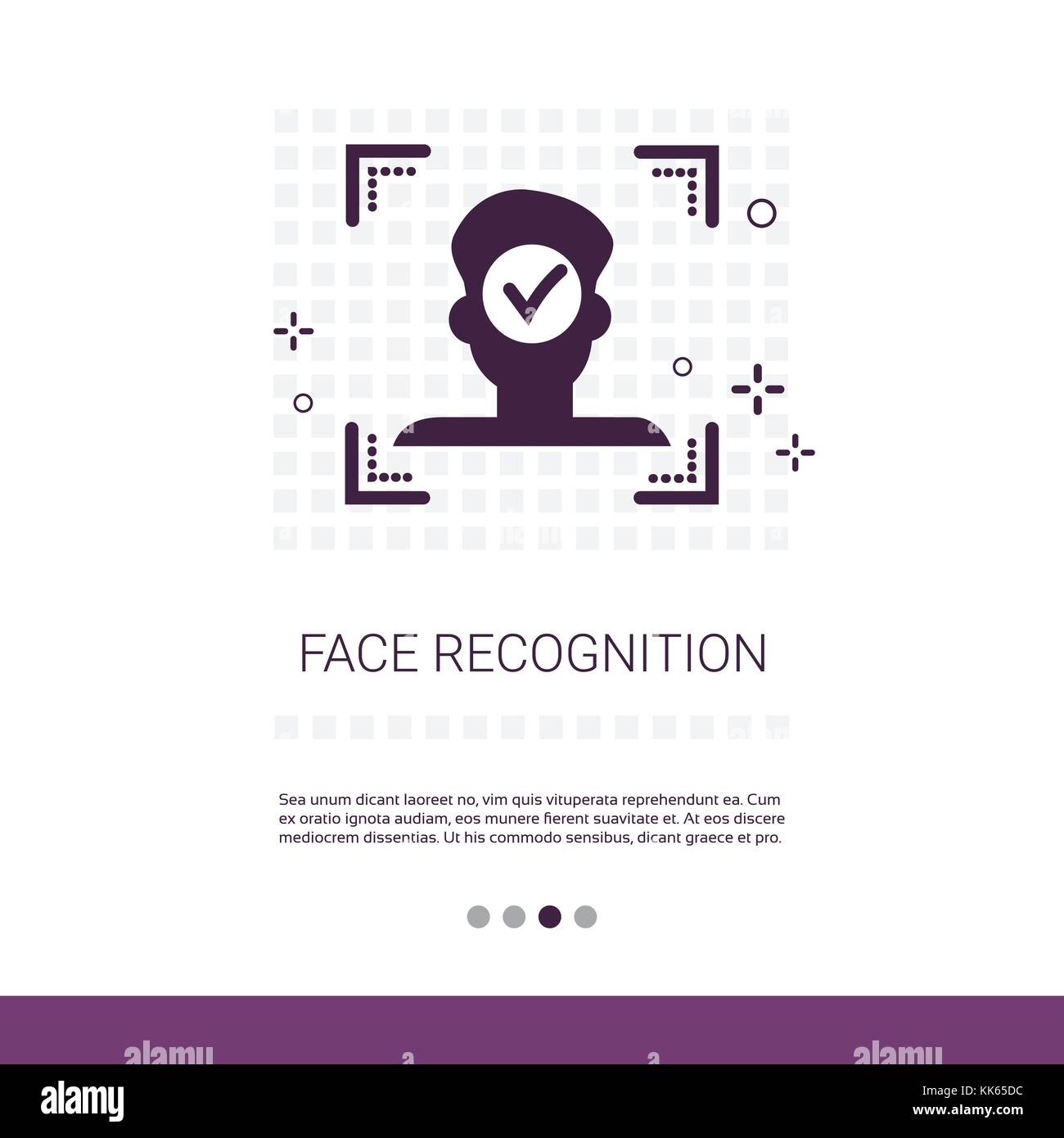 Biometric Identification Concept Web Banner With Copy Space Face ...