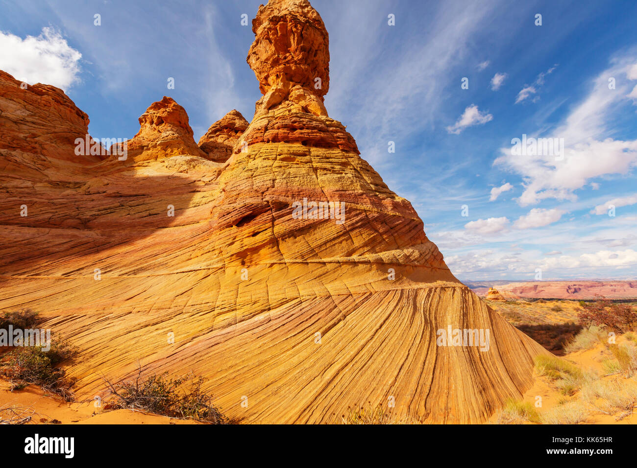 Vermilion Cliffs National Monument Landscapes at sunrise Stock Photo ...