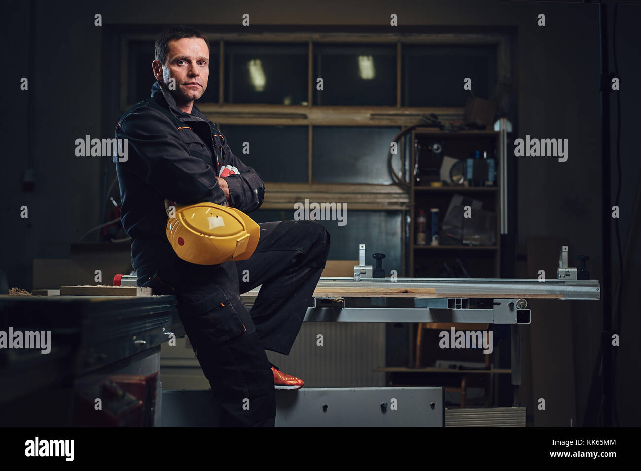 Portrait of a carpenter Stock Photo - Alamy
