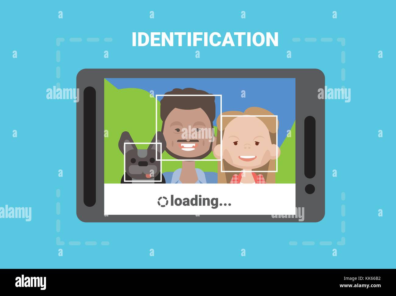 Digital Tablet Scanning User Face Loading Identification System Access ...