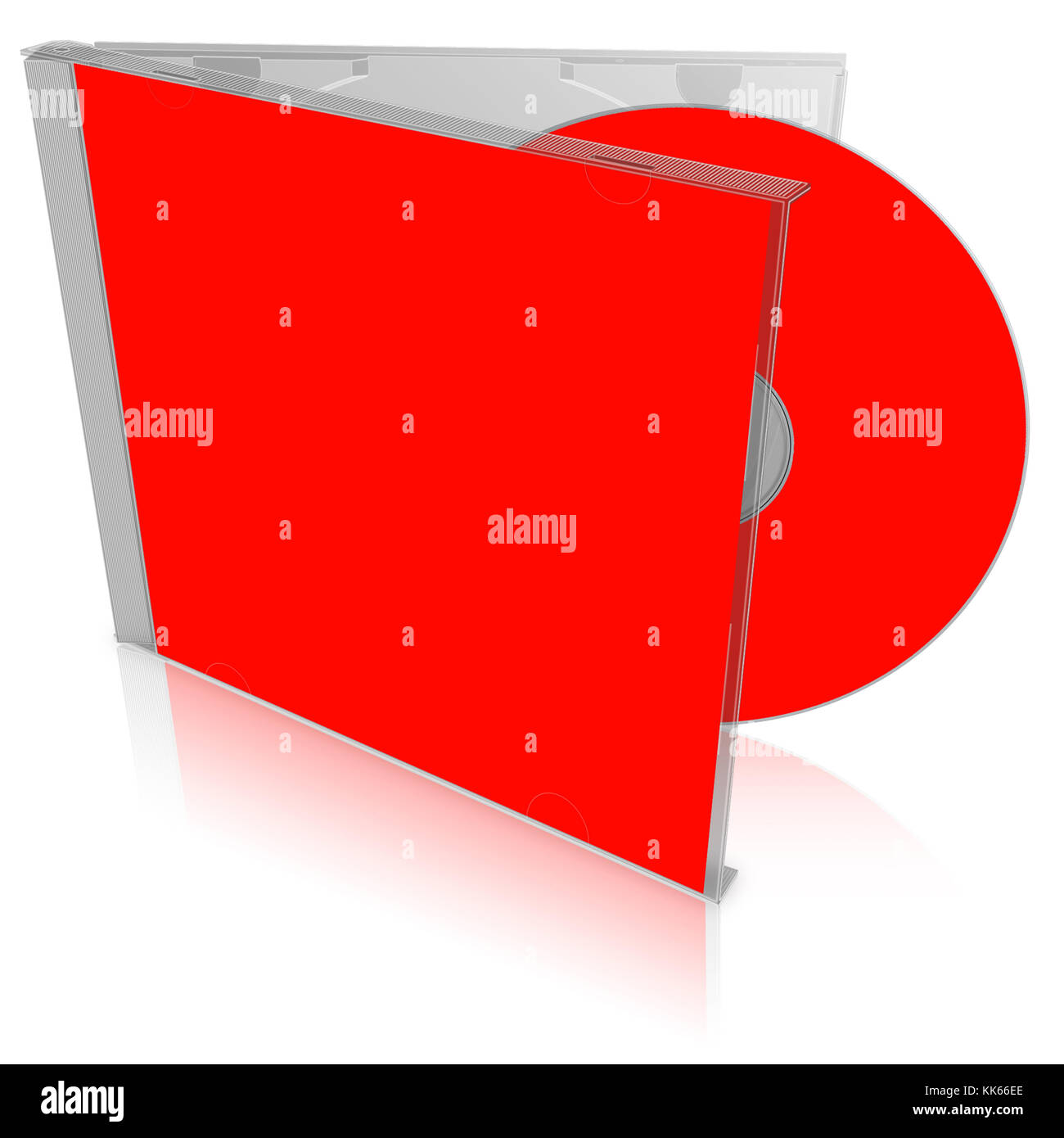 Red blank cd case and disc - put your own design on it! Stock Photo - Alamy