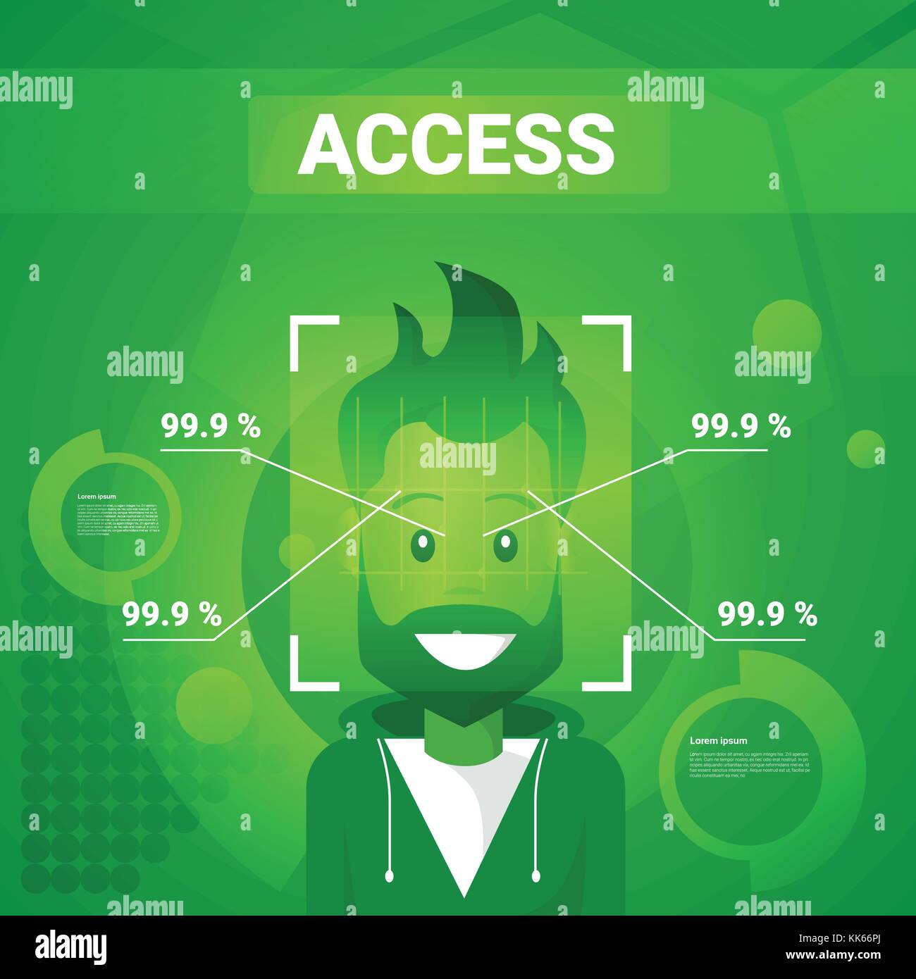 Successful access face id Stock Vector Images - Alamy