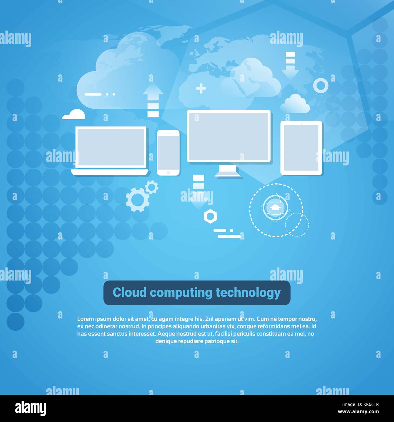 Cloud Computing Technology Template Web Banner With Copy Space Stock ...