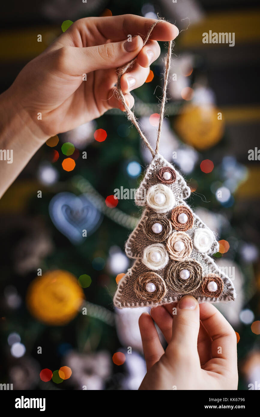 littlexmas tree in hands Stock Photo - Alamy