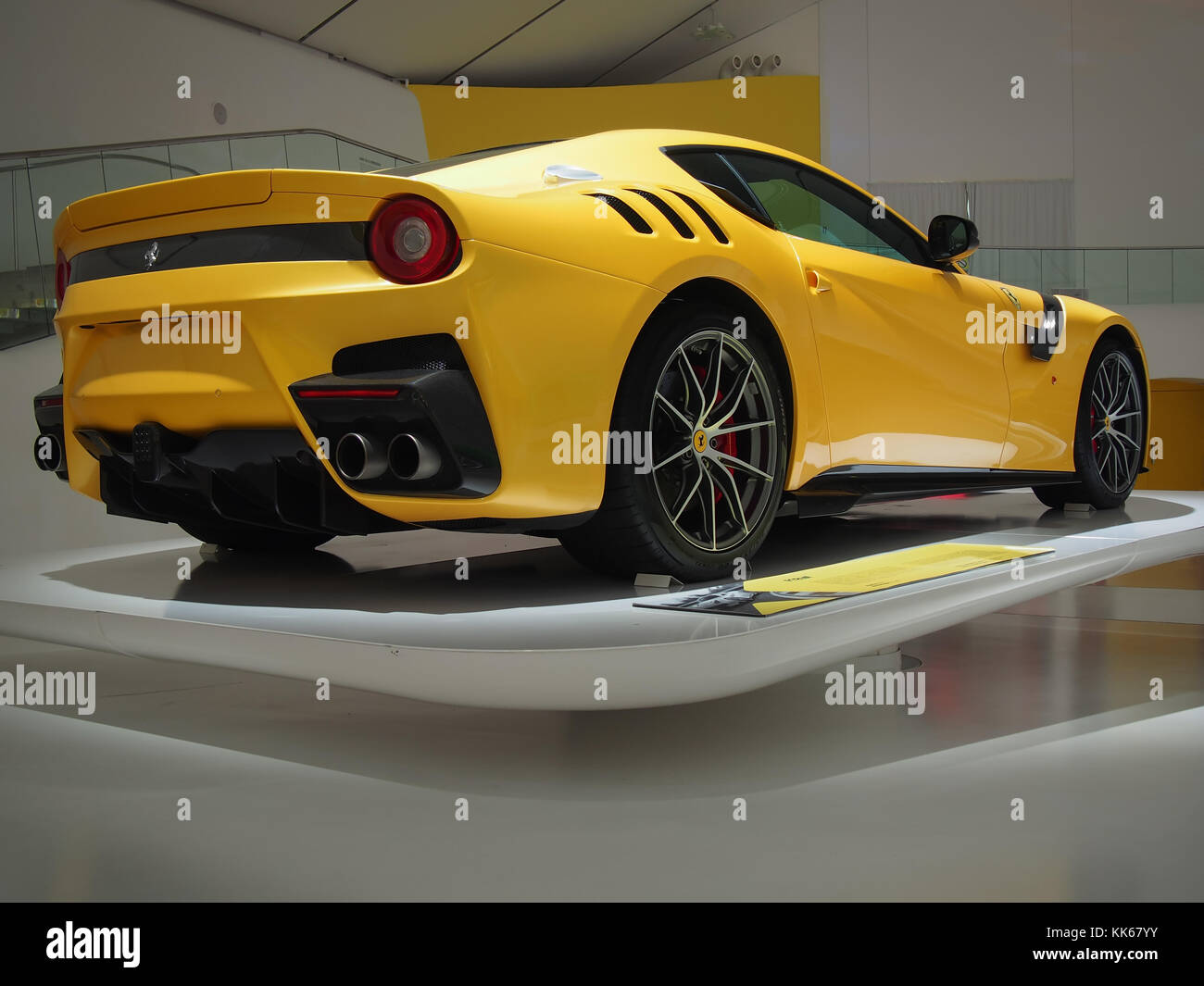 Ferrari F12 tdf in the Enzo Ferrari Museum in Modena, Italy. It was a ...