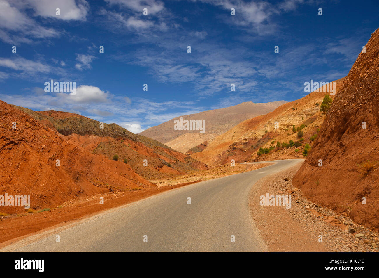 Road in the mountains at the Atlas, north of Morocco Stock Photo - Alamy