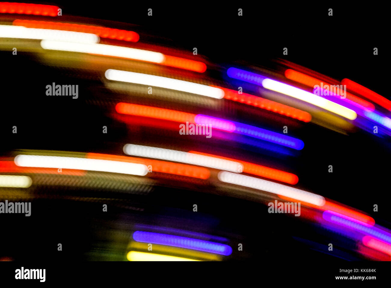 Blurred Motion Effect Around Of Brightly Illuminated Rotating High ...