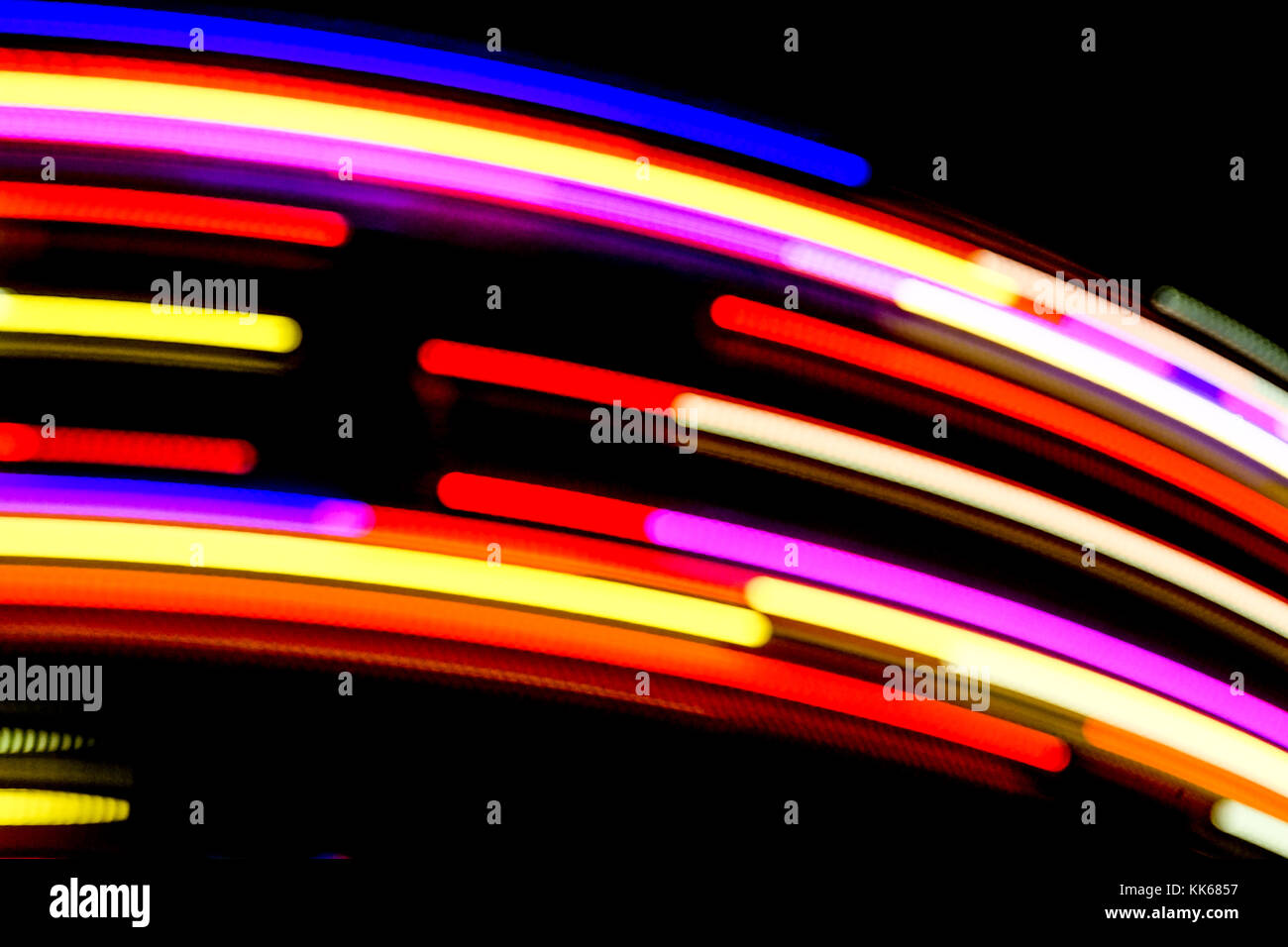 Blurred Motion Effect Around Of Brightly Illuminated Rotating High ...