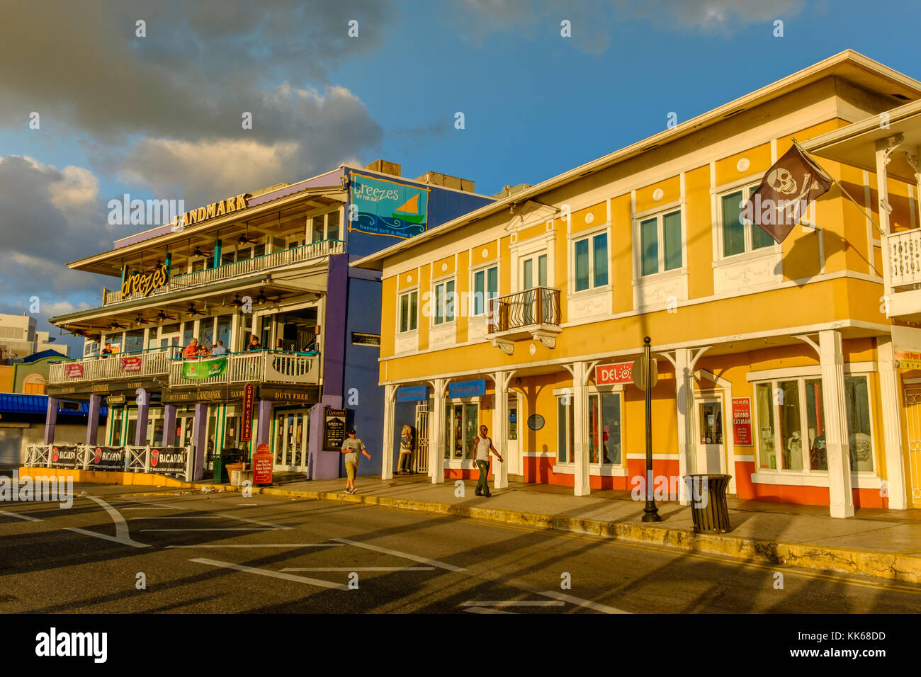 Grand Cayman, Cayman Islands, Harbour Drive in a heart of George Town ...