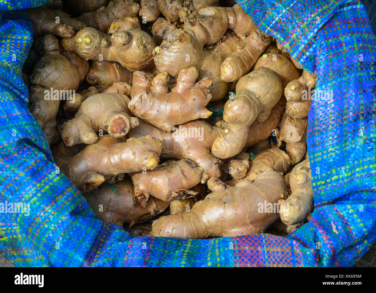 Fresh organic ginger at the market in Coron Island, Philippines Stock ...