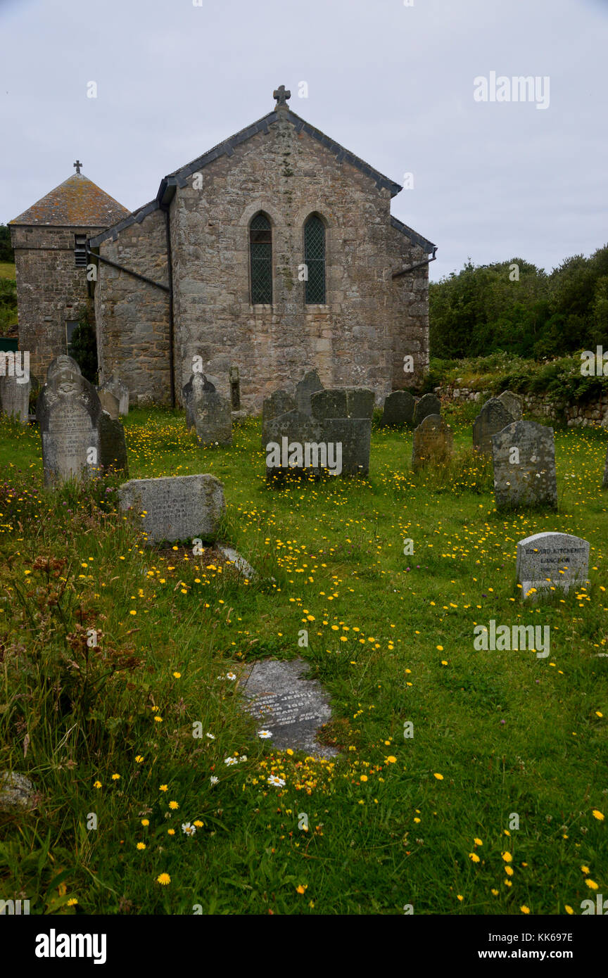 All Saints Church on the Island of Bryher in the Isles of Scilly ...