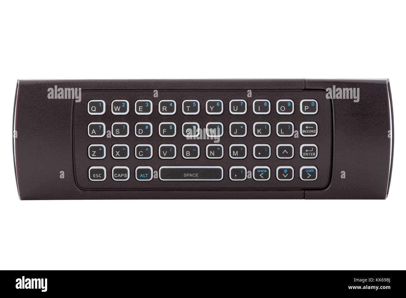 Full keyboard modern remote control for smart tv, isolated on white ...