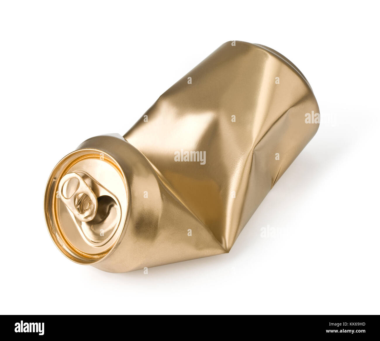 crumpled empty can isolated on white with clipping path Stock Photo - Alamy