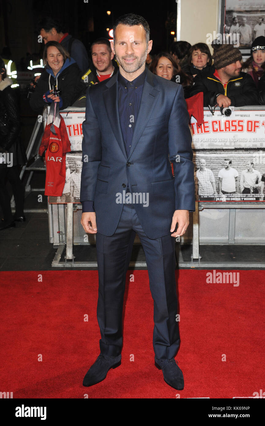 Ryan Giggs attends the World Premiere of The Class Of 92 at the Odeon ...