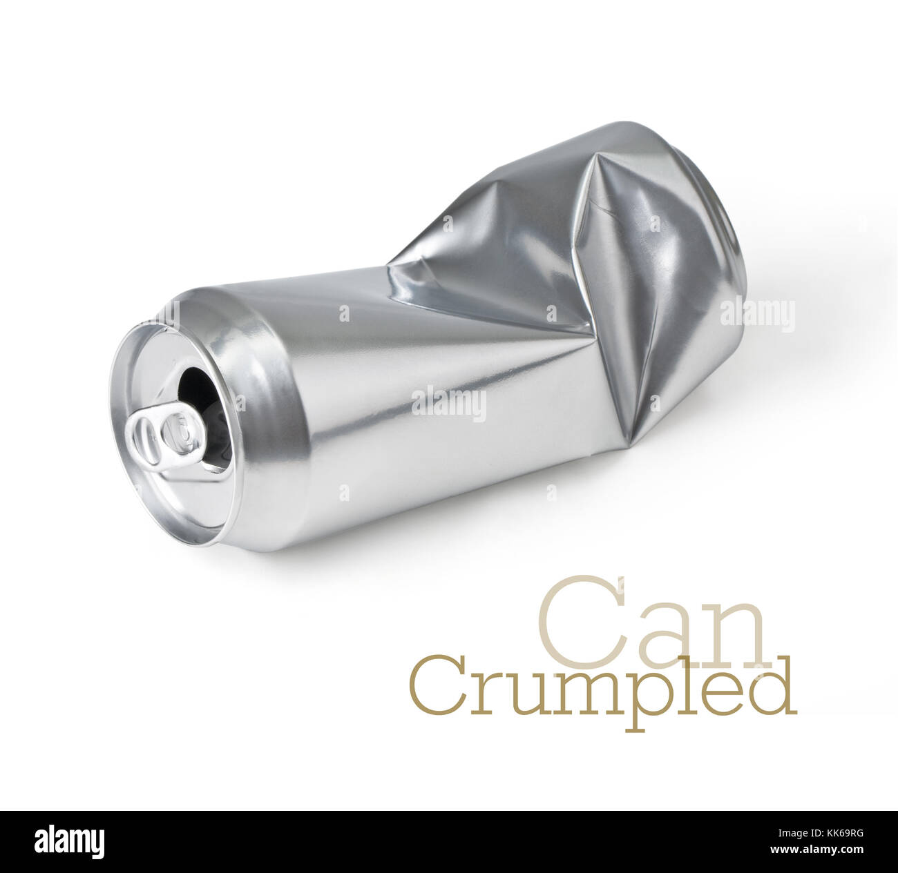 crumpled empty can isolated on white with clipping path Stock Photo - Alamy