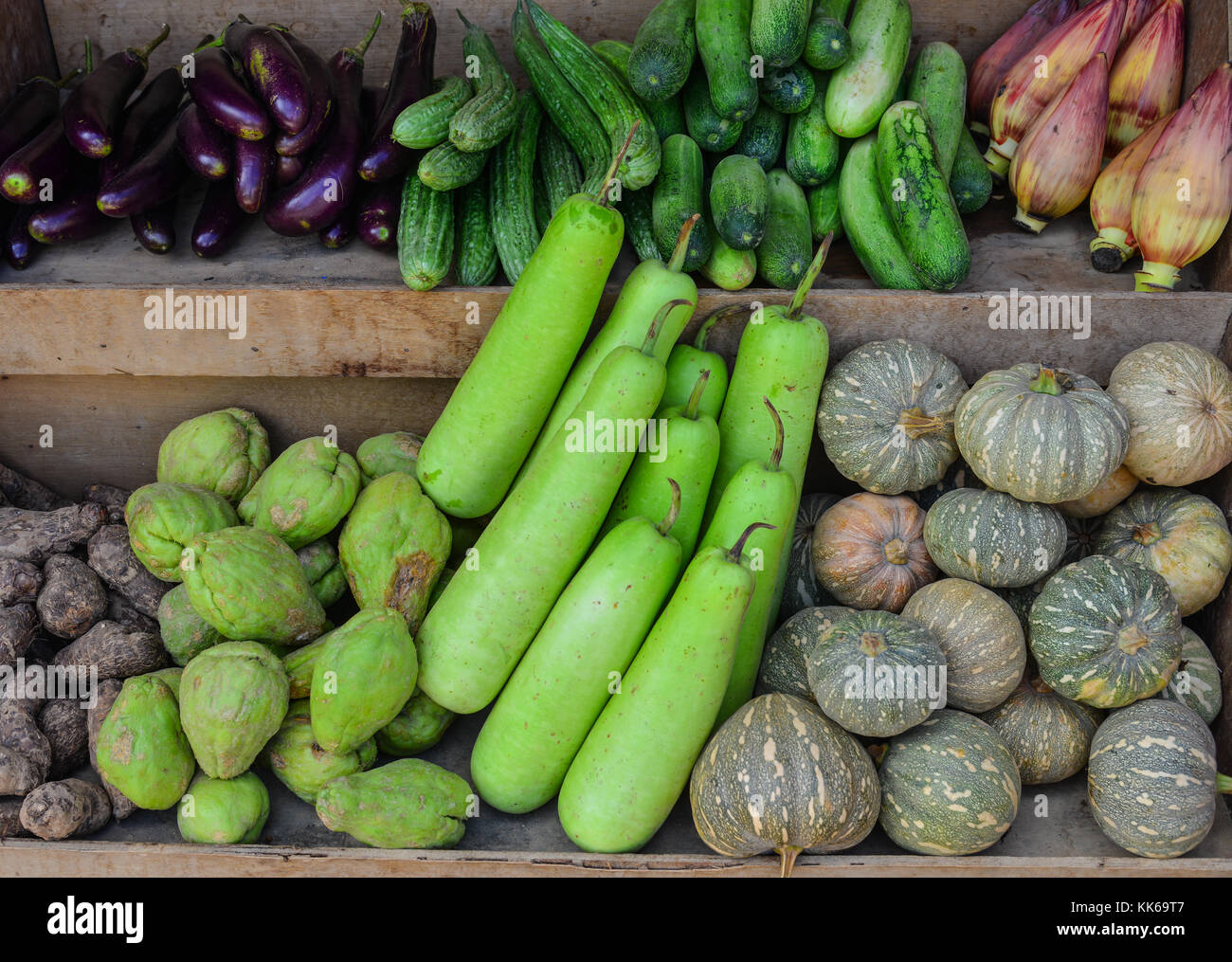 Selling fruits and vegetables at a local market in Coron Island ...