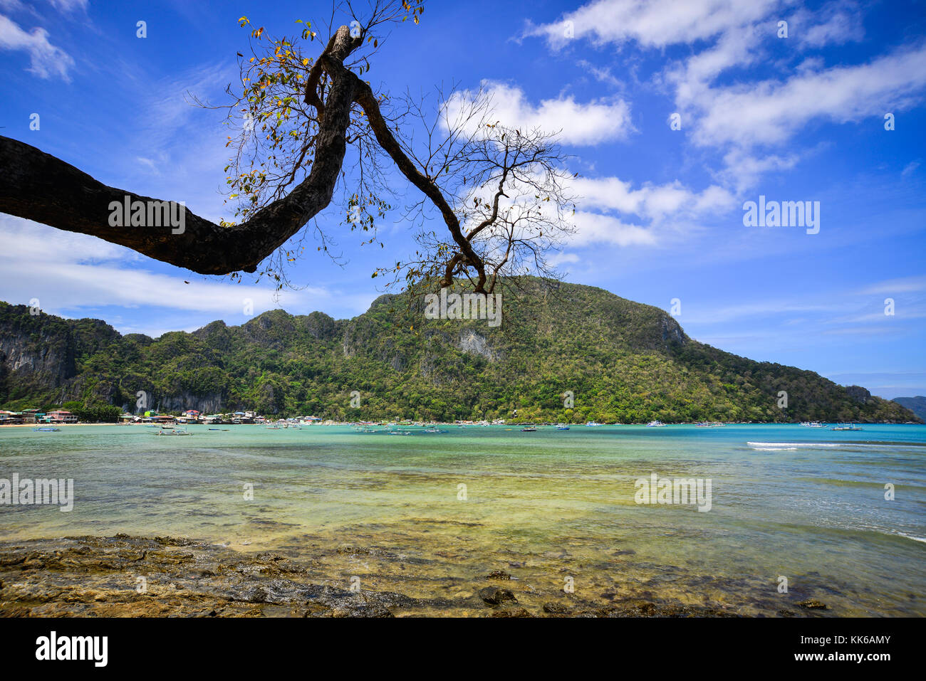 Seascape of Coron Island, the Philippines. Coron Island is a wedge ...